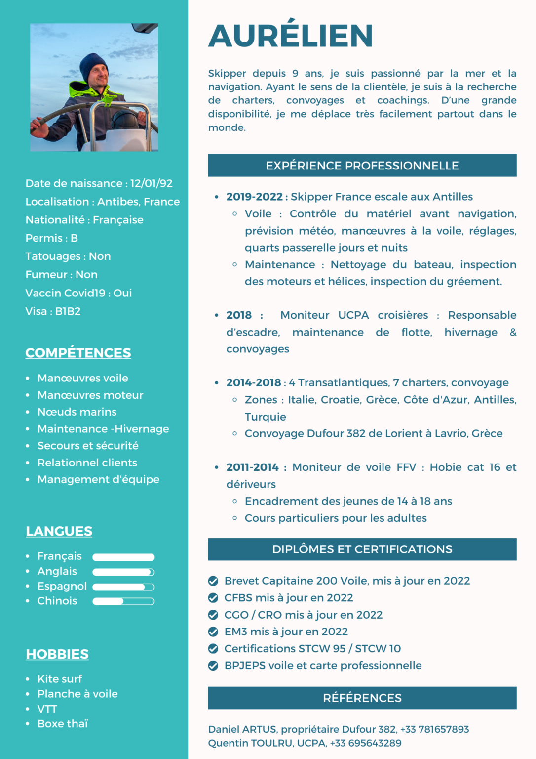 Comment avoir un bon CV marin - Modèle et conseils - Capt'n Boat - Le Blog